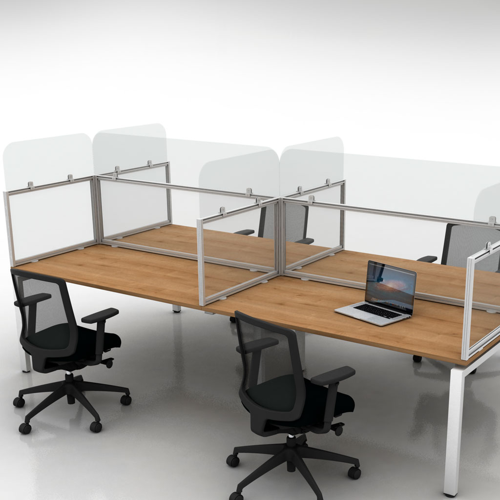 Desk Mounted Glazed Screens - Nautilus Designs Furniture